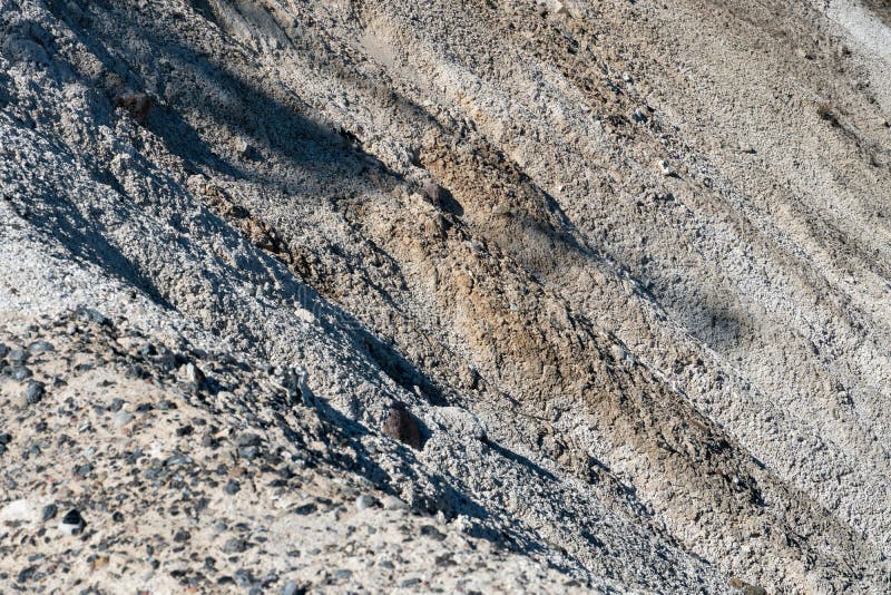 Geological Cross-section of the Soil. View of the Sand Mountain and ...