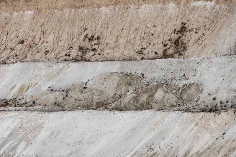 Geological Cross-section of the Soil. View of the Sand Mountain and ...