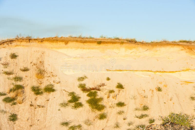 Geological cut of sands stock photo. Image of abstract - 77456952