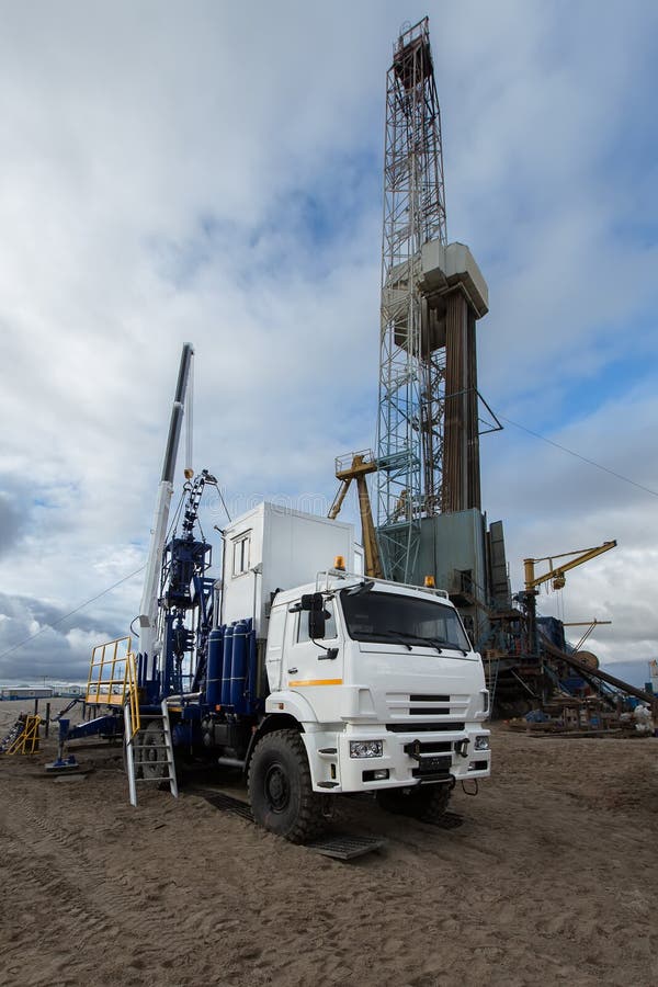 Special Equipment for Drilling an Oil Well in an Oil Field. Workover ...