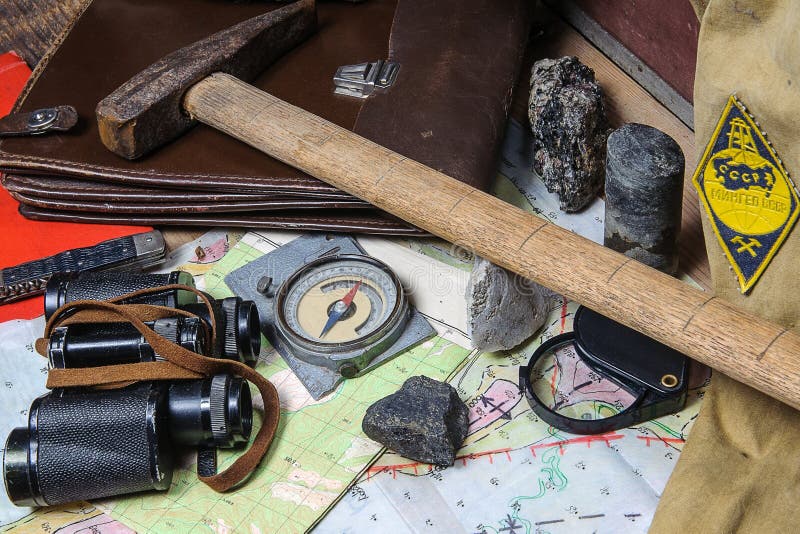 Still Life with Tools of a Field Geologist - Field Vintage Geology ...