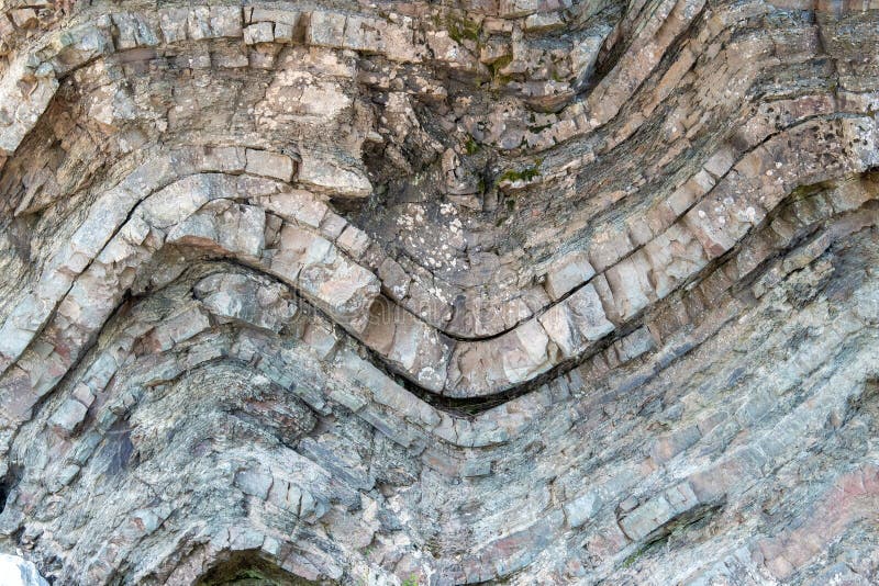 Geologic Fold in Rock stock photo. Image of cliff, closeup - 188509060