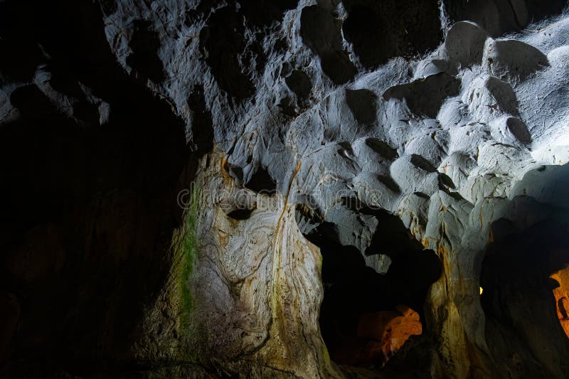Geological Formations in Karain Cave Stock Photo - Image of ancient ...