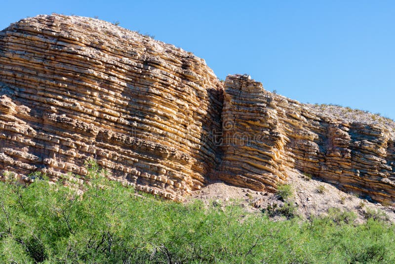 Geological Formations on the Rio Grande River Stock Image - Image of ...