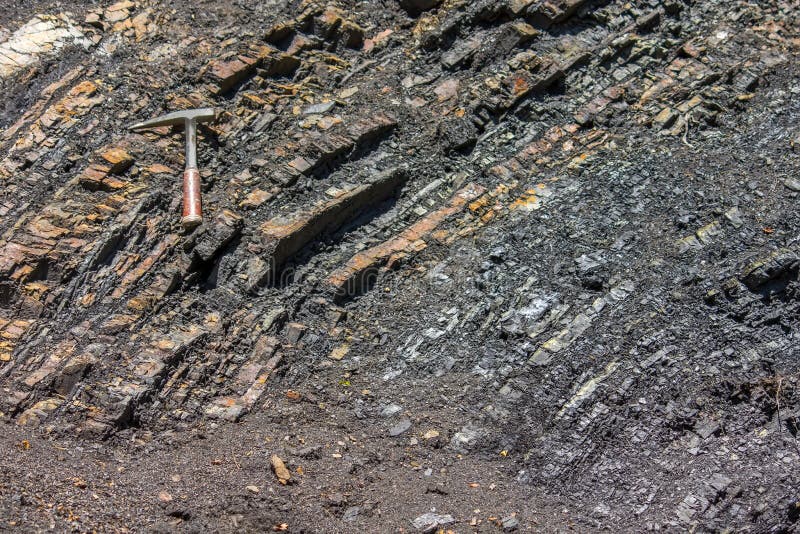 Geological Hammer on the Rocks Stock Photo - Image of geological ...