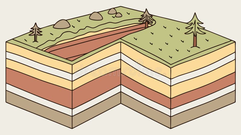 Geological Layers Profile. Earth Science. Stratigraphy Study Vector ...