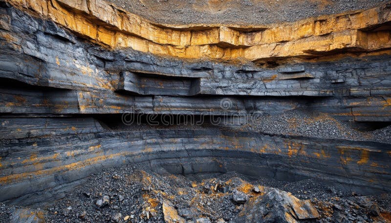 Geological Layers in a Quarry Demonstrate Geotechnical Engineering ...