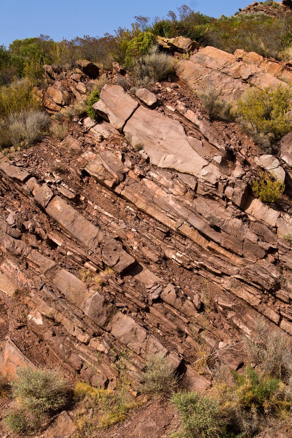 Geological Layers of Earth - Layered Rock. Close-up of Sedimentary Rock ...