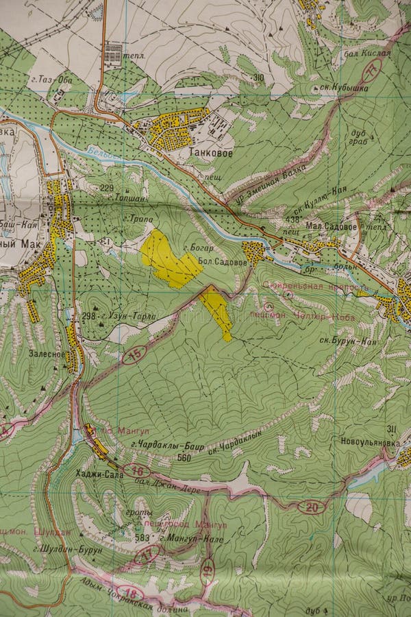 Geological Map for Training As Background Close-up Stock Image - Image ...