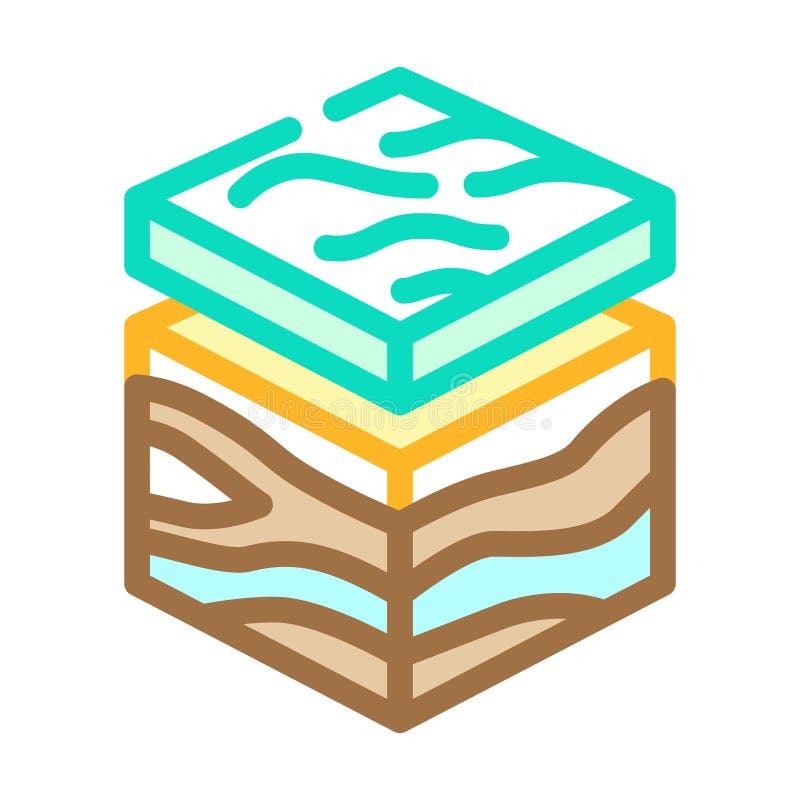 Geological Modeling Color Icon Vector Illustration Stock Vector ...