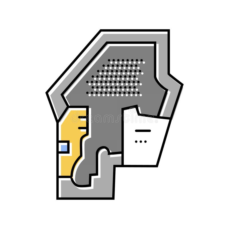 Geological Modeling Color Icon Vector Illustration Stock Illustration ...