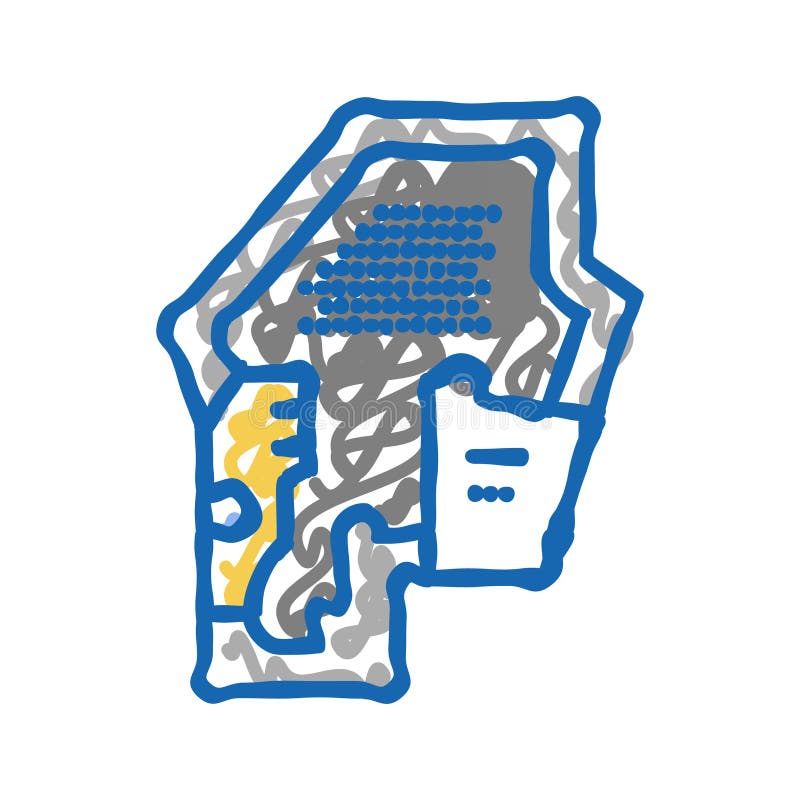 Geological Modeling Icon Doodle Illustration Stock Vector ...