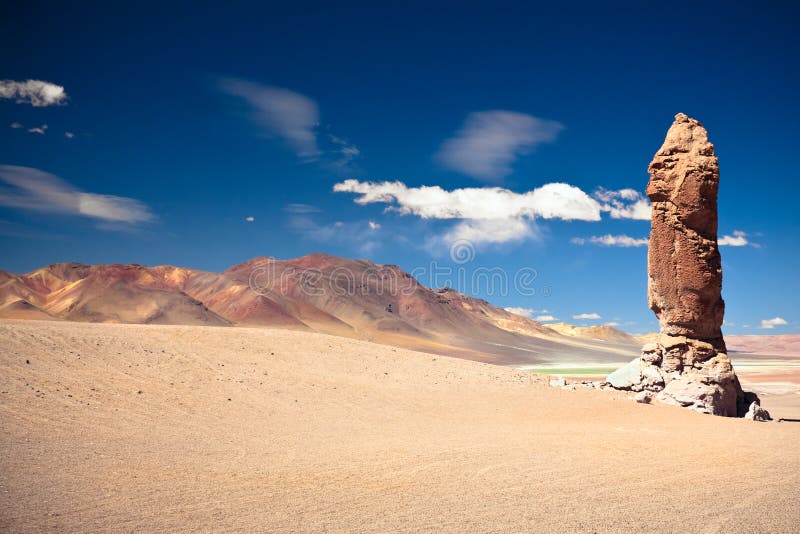 Geological Monolith Near Salar De Tara, Chile Stock Photo - Image of ...
