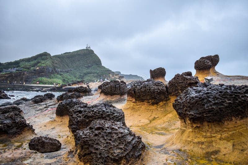 Geological Phenomena in the North of Taiwan Stock Image - Image of bath ...