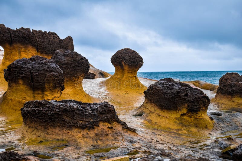 Geological Phenomena in the North of Taiwan Stock Photo - Image of ...