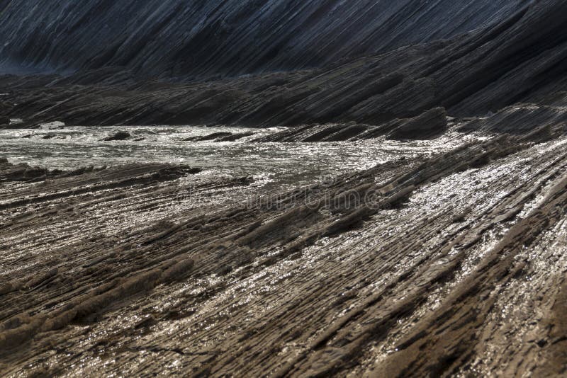 Geological Rock Formations and Cliffs on the Flysch Route. Cantabrian ...