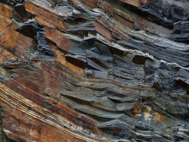 Geological rock layers stock photo. Image of texture, wall - 1140930