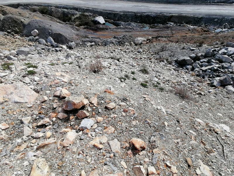 Geological Rocks on a Hill Top Stock Photo - Image of shore, soil ...