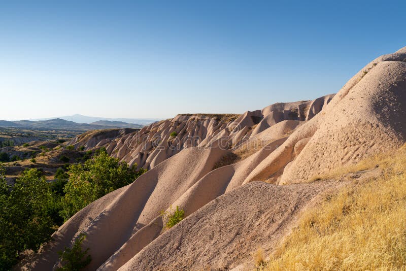 Geological Soft Rock Formations in Cappadocia Stock Photo - Image of ...
