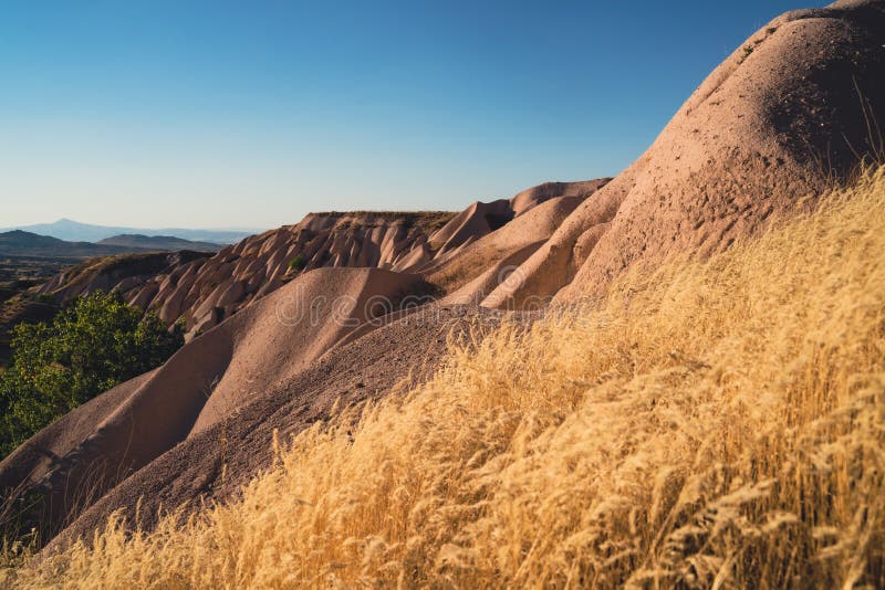 Geological Soft Rock Formations in Cappadocia Stock Photo - Image of ...