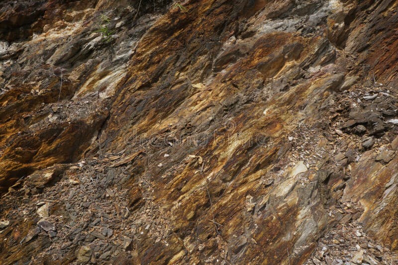 Geological Structure Gray Shale Sedimentary Rock in the Nature. Stock ...