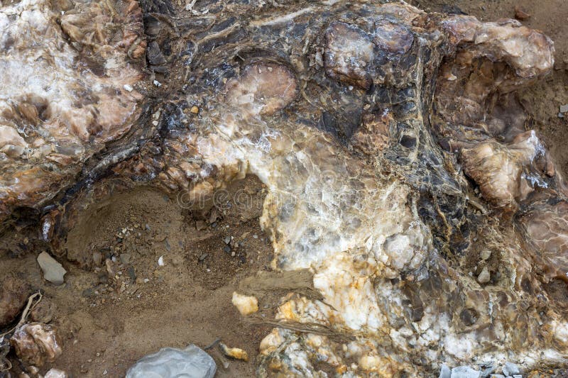 The Geological Structure of a Section of Rocky Soil in a Mining Quarry ...