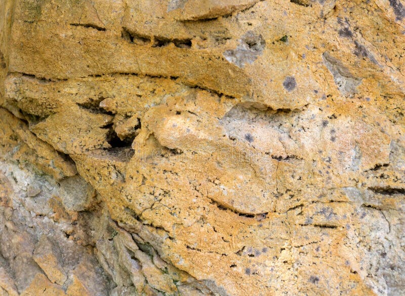 Geological Structure of a Section of Rocky Soil in a Mining Quarry ...