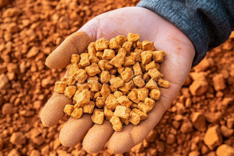 A Geologist is Holding a Soil and Rock Sample in the Palm of Their Hand ...
