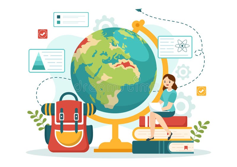 Geologist Vector Illustration with Soil Analysis and Features of the ...