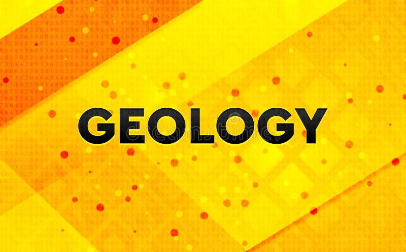 Geology Abstract Digital Banner Yellow Background Stock Illustration ...