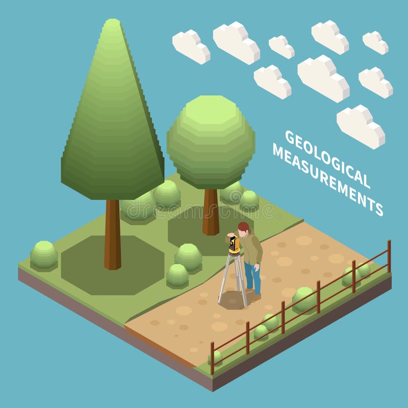 Geology Earth Exploration Isometric Composition Stock Vector ...