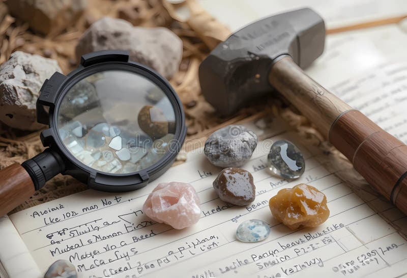 Geology Exploration Set, Isolated Stock Illustration - Illustration of ...