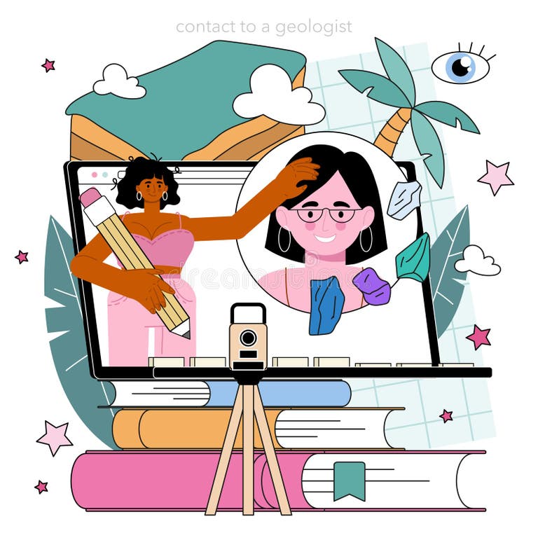 Geology Online Service or Platform. Scientist Study Structure ...