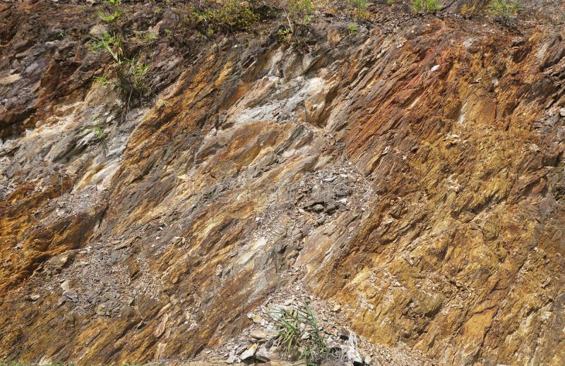 The Geological Structure Shale Sedimentary Rock. Stock Photo - Image of ...