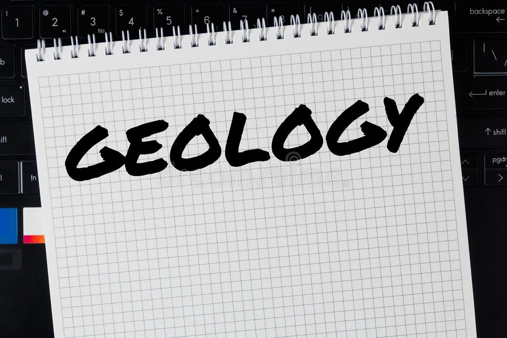 GEOLOGY Text Title Names of Professions Stock Image - Image of crust ...