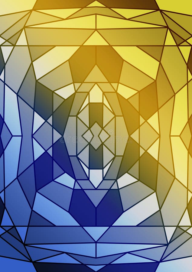 Geometirc Line Design with Color Gradient Background Decoration Stock ...