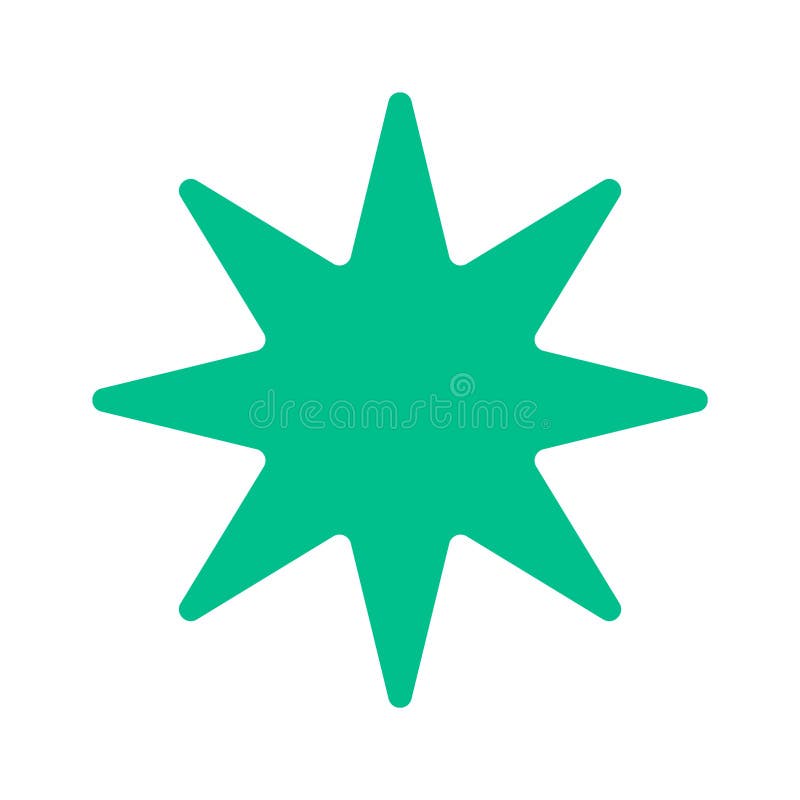 Geometria Abstrata Da Forma De Estrela Verde Ilustração do Vetor ...