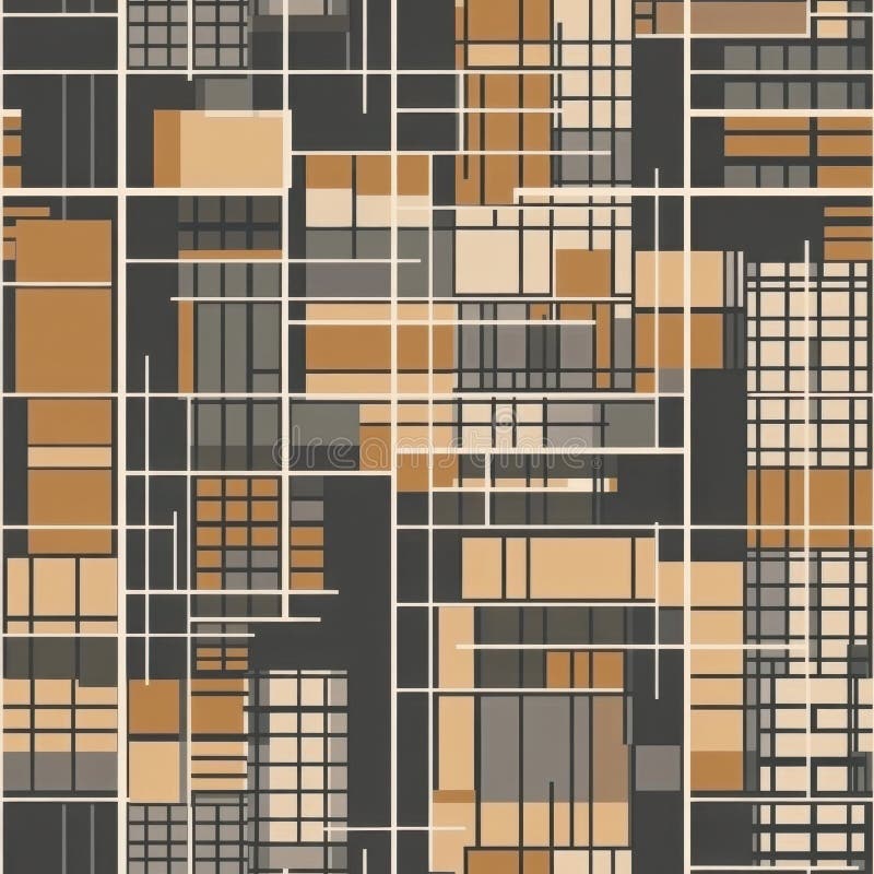 Geometric Abstract Art Brown Gray Rectangles Lines Stock Photos - Free ...