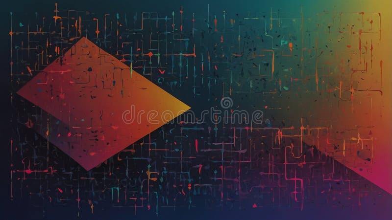 Geometric Abstract Art with Grid and Gradient Texture Stock ...