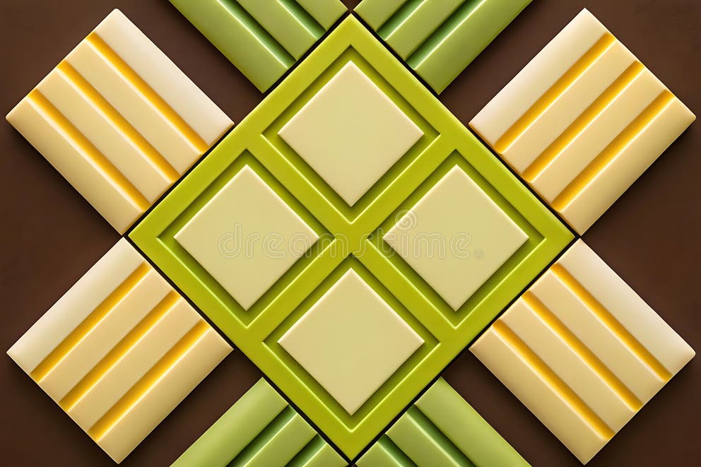 Geometric Abstract Art with Intersecting Rectangles in Earth Tones for ...