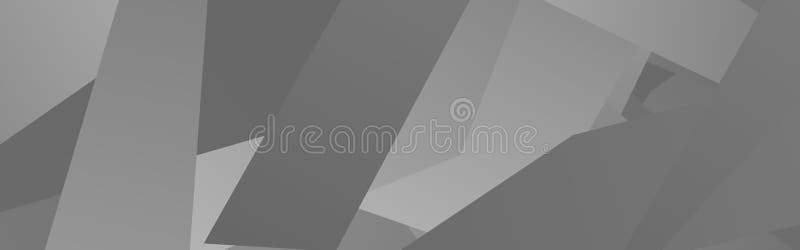 Geometric Abstract Art with Overlapping Gray Shapes Stock Illustration ...