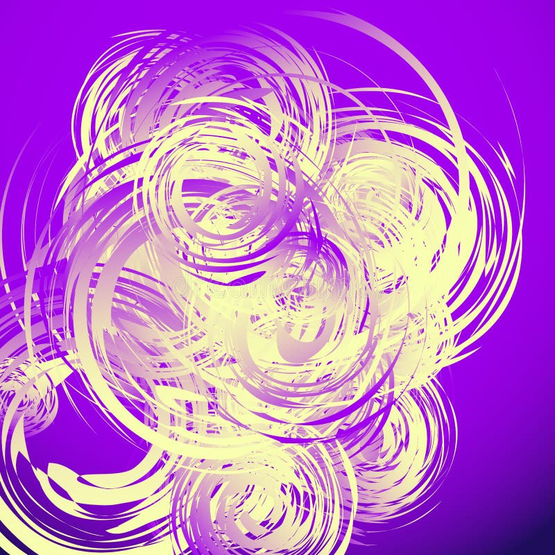 Geometric Abstract Art with Random Irregular Spirals Stock Vector ...