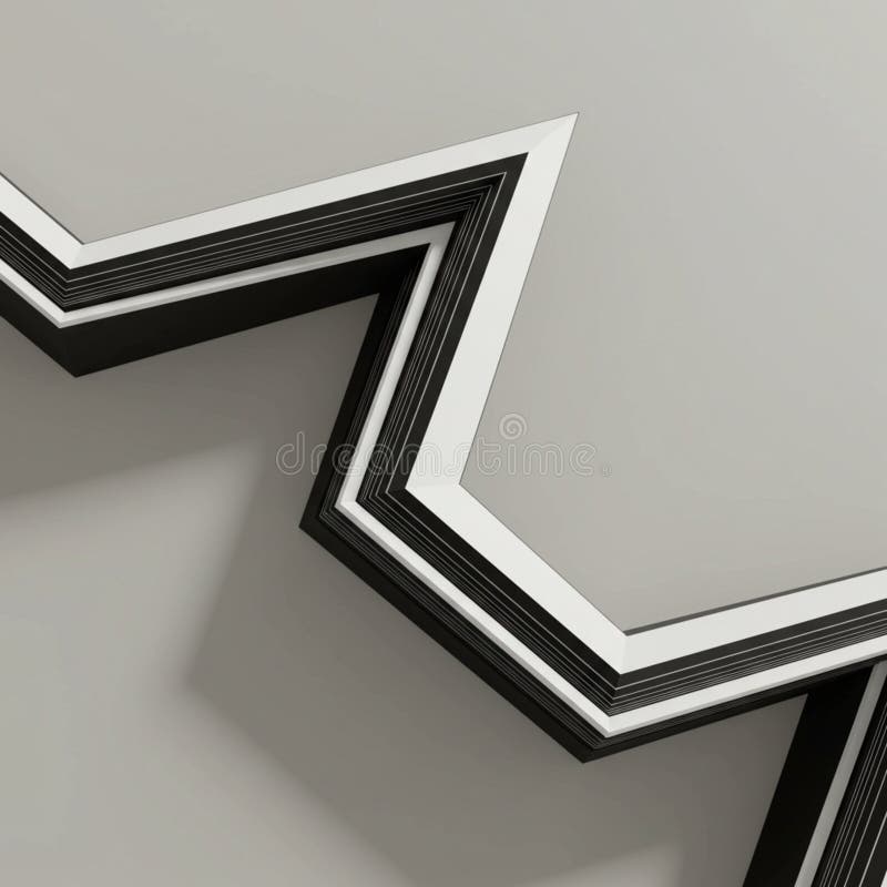 Geometric Abstract Artwork Featuring a Bold, Angular Design. the Piece ...