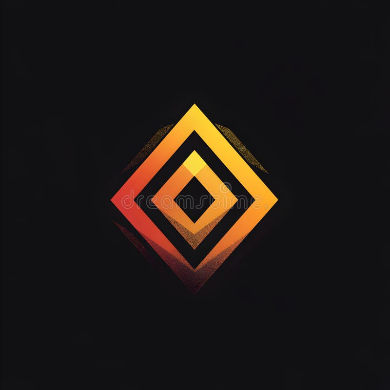 Geometric Abstract Artwork Featuring a Series of Concentric Diamond ...