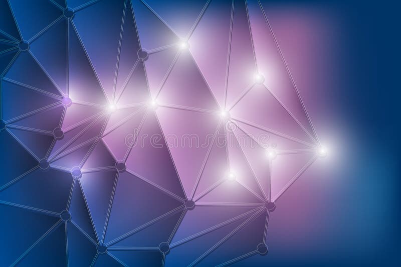 Geometric Abstract Background Blue and Purple Stock Illustration ...