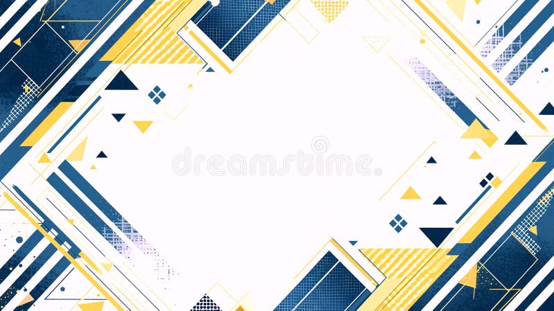 Geometric Abstract Background with Blue and Yellow Shapes Stock ...