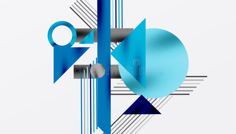 Geometric Abstract Background with Bold Shapes and Contrasting Colors ...