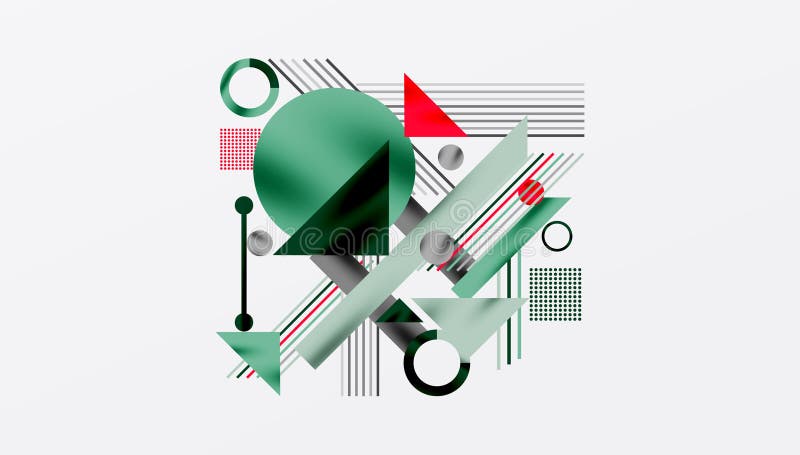 Geometric Abstract Background with Bold Shapes and Contrasting Colors ...