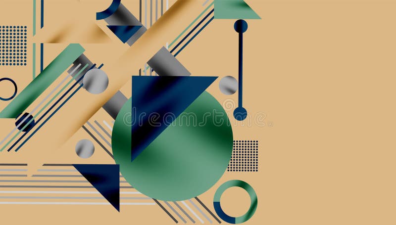 Geometric Abstract Background with Bold Shapes and Contrasting Colors ...