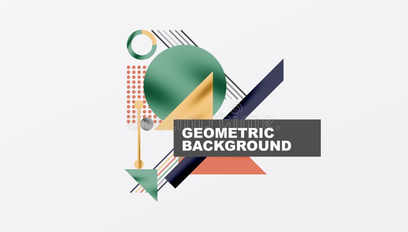 Geometric Abstract Background with Bold Shapes and Contrasting Colors ...